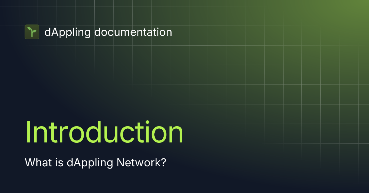 Introduction | dAppling documentation