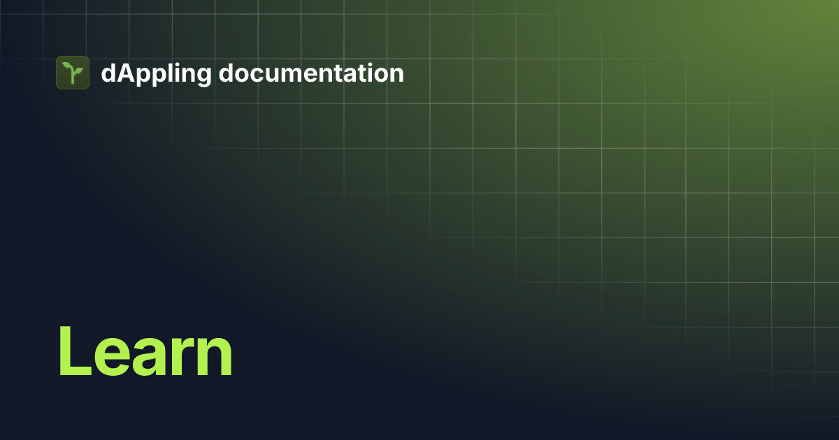 Learn | dAppling documentation